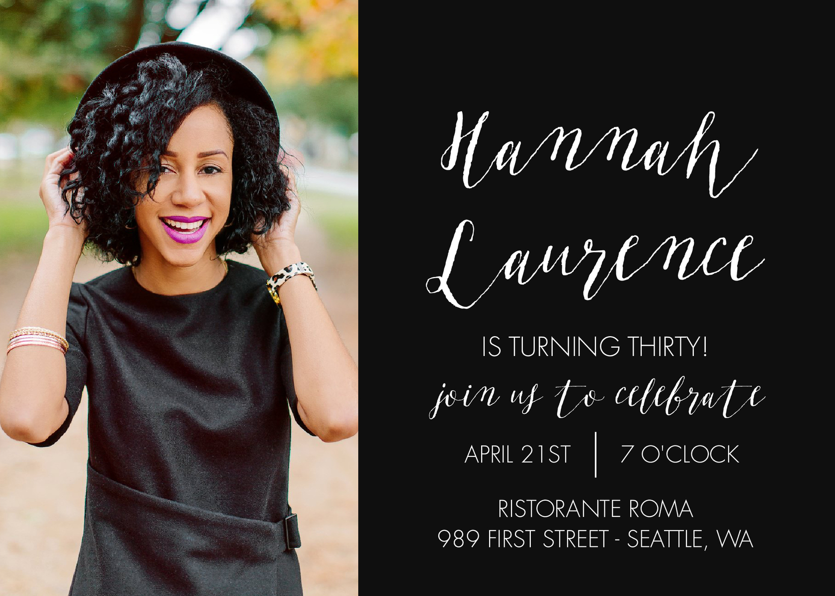 Simple Script Birthday - Thank You Greeting Cards