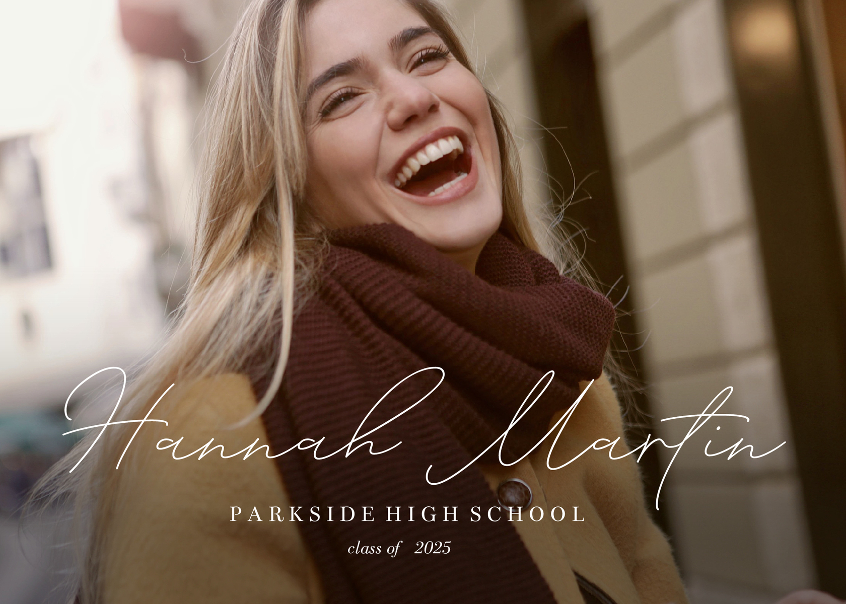 Full Photo Landscape Announcement - Graduation Announcements