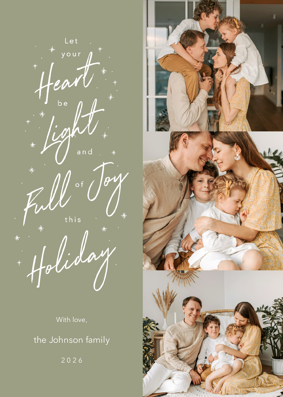 Handwritten Script Greeting - Christmas Cards
