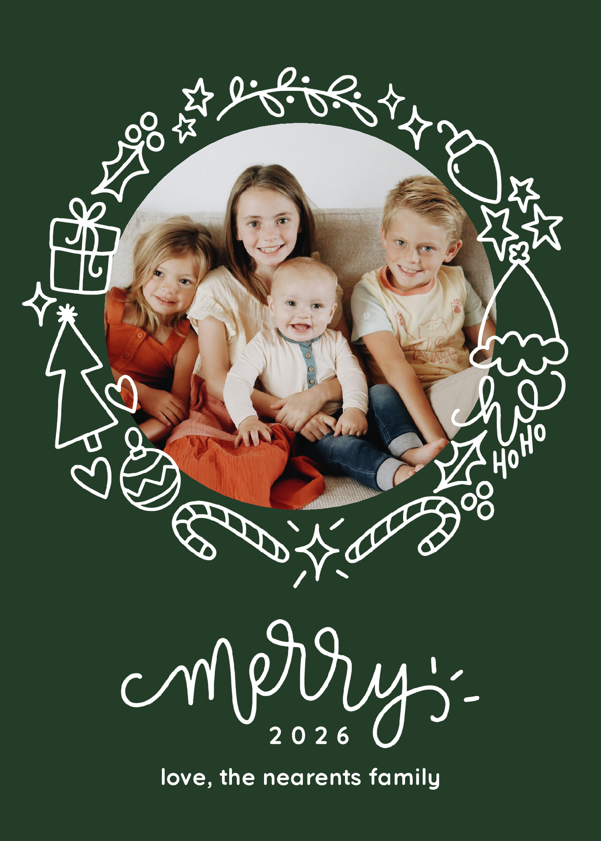 Christmas Doodle Frame by Rad and Happy - Christmas Cards
