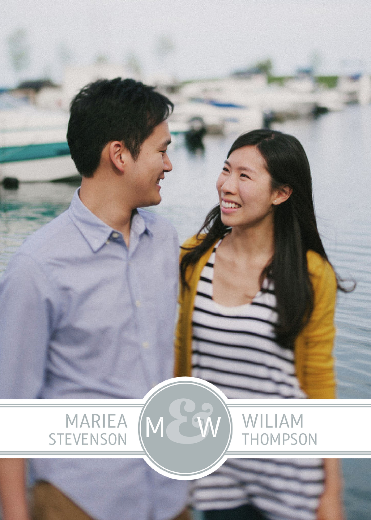 Monogram Overlay - Thank You Cards