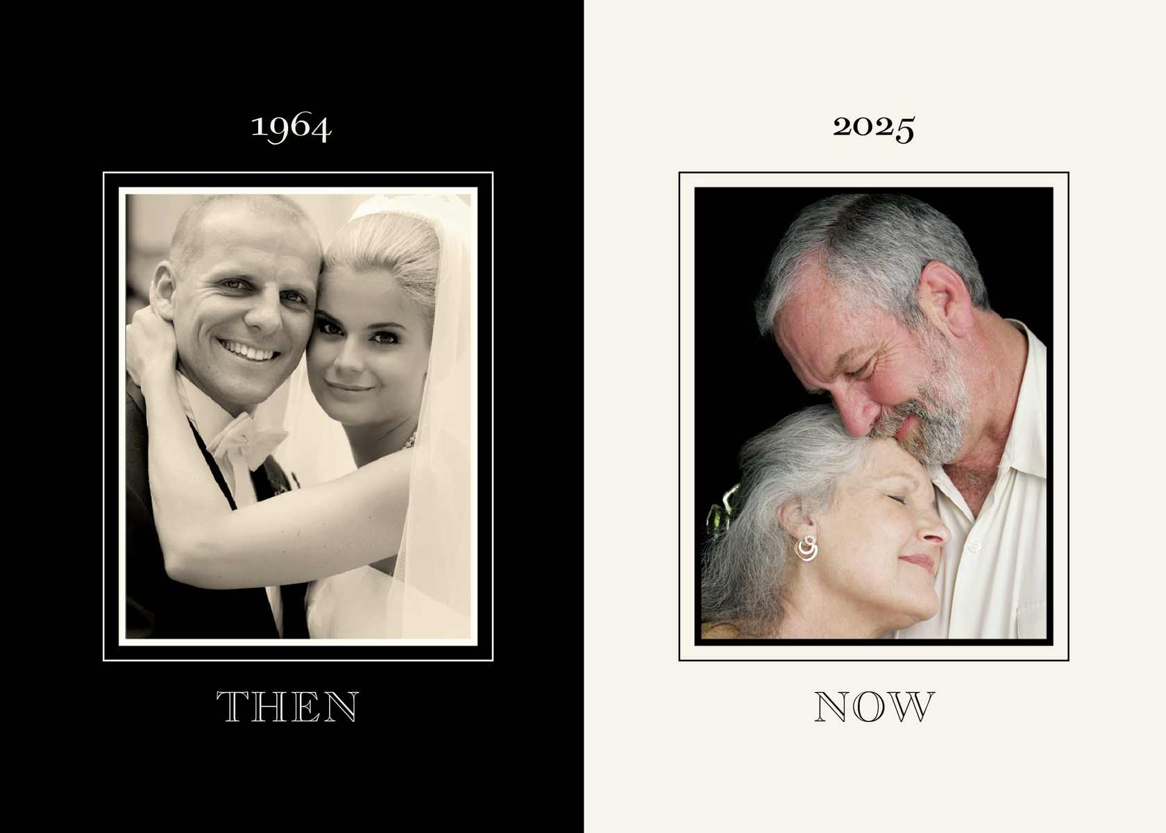 Then and Now - Anniversary Greeting Cards