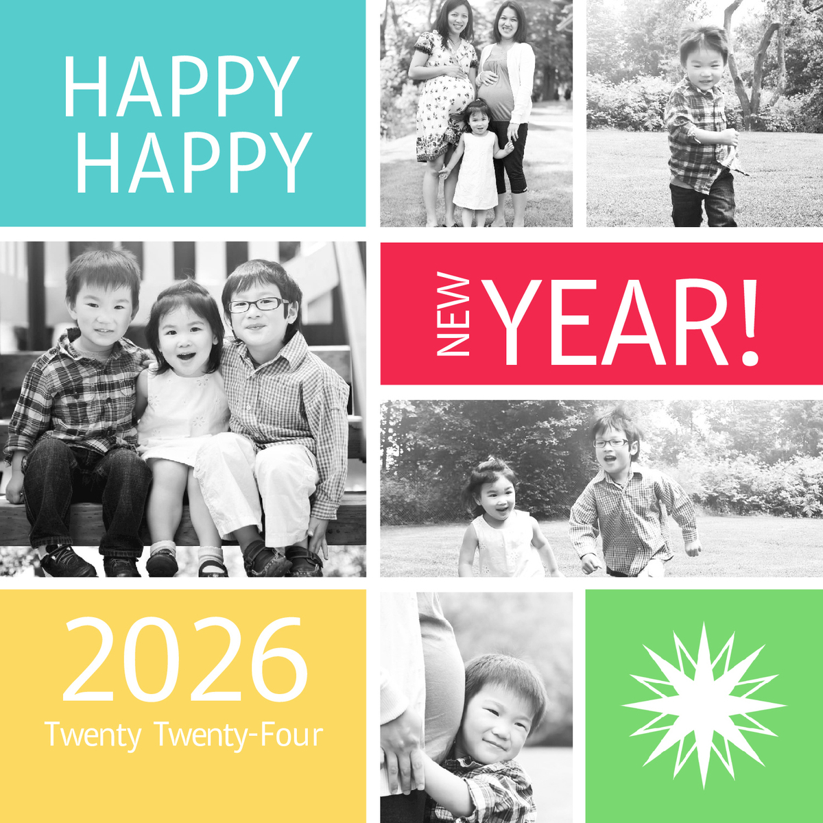 New Year Collage - New Year's Cards & Invitations