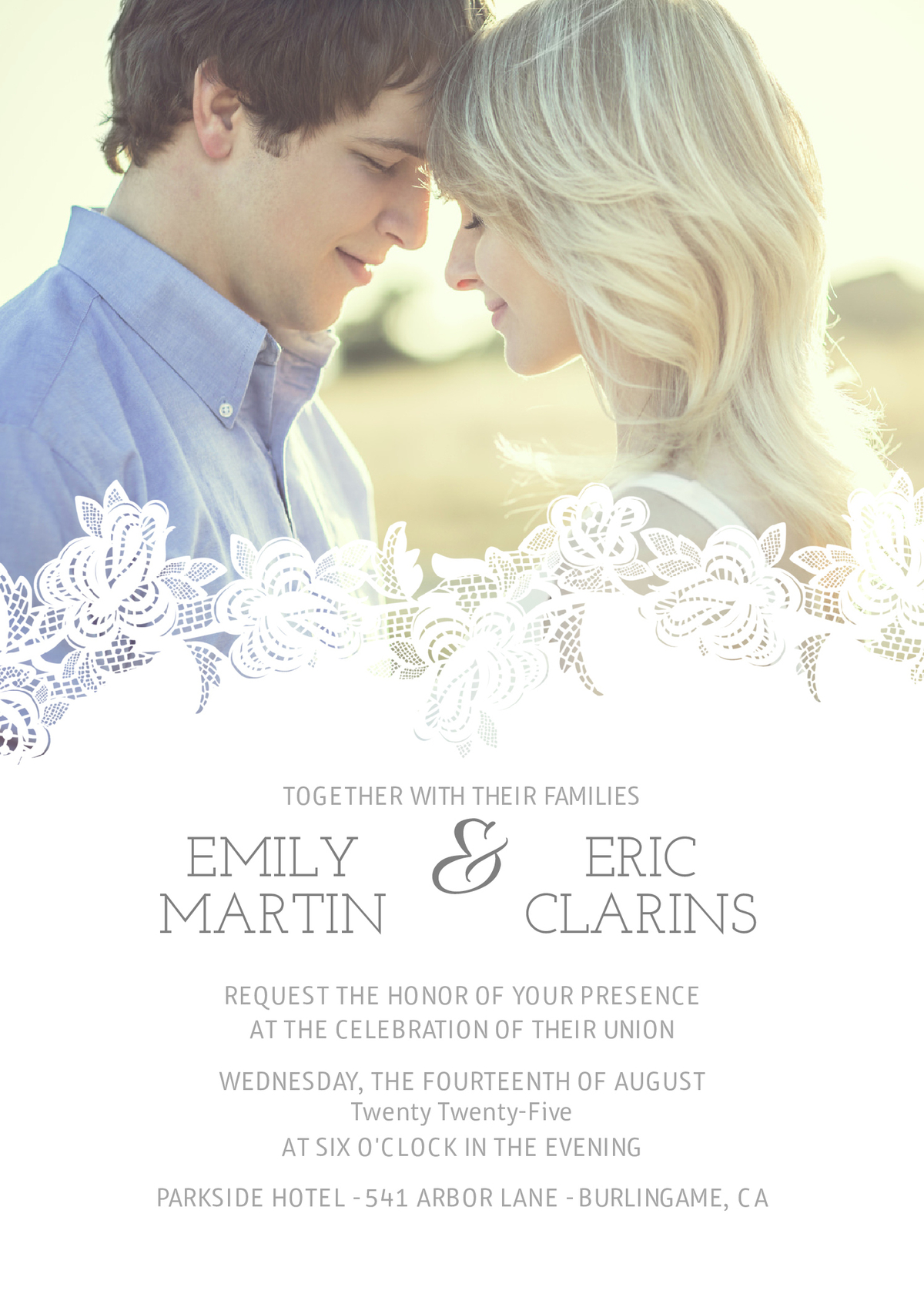Delicate Overlay - Wedding Invitations